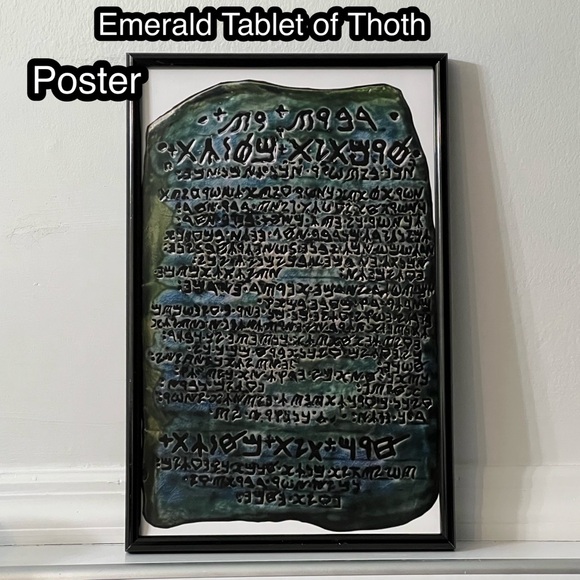 Art | Emerald Tablet Of Thoth Poster | Poshmark